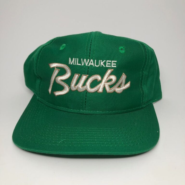 90’s Milwaukee Bucks Sports Specialties Script NBA Snapback Hat – Rare VNTG