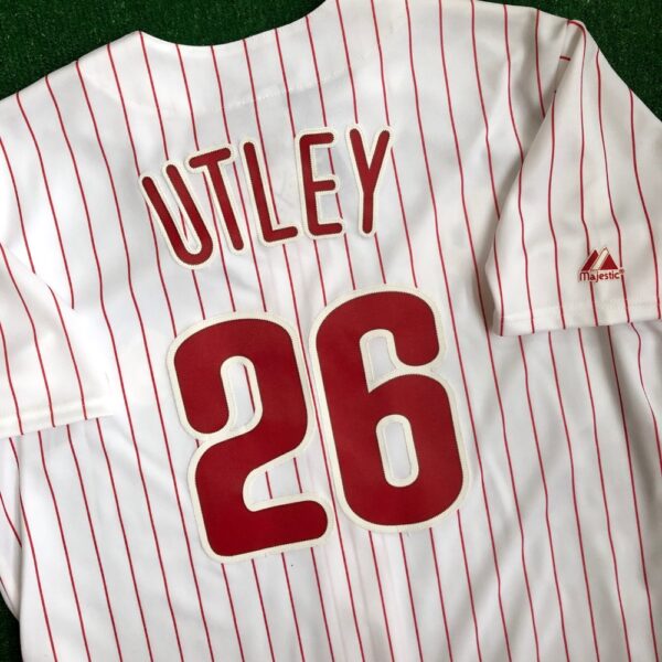 00’s Chase Utley Philadelphia Phillies Majestic MLB Jersey Size Large ...