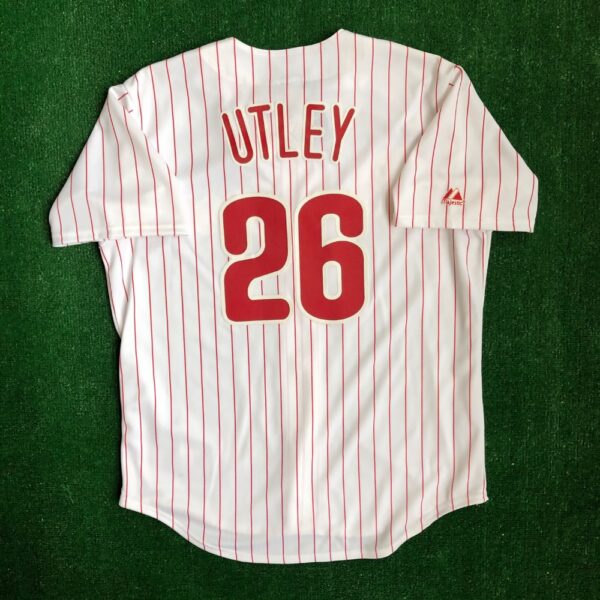 00’s Chase Utley Philadelphia Phillies Majestic MLB Jersey Size Large ...