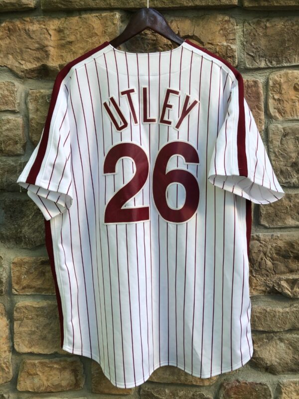 00’s Chase Utley Philadelphia Phillies Cooperstown Majestic MLB Jersey ...