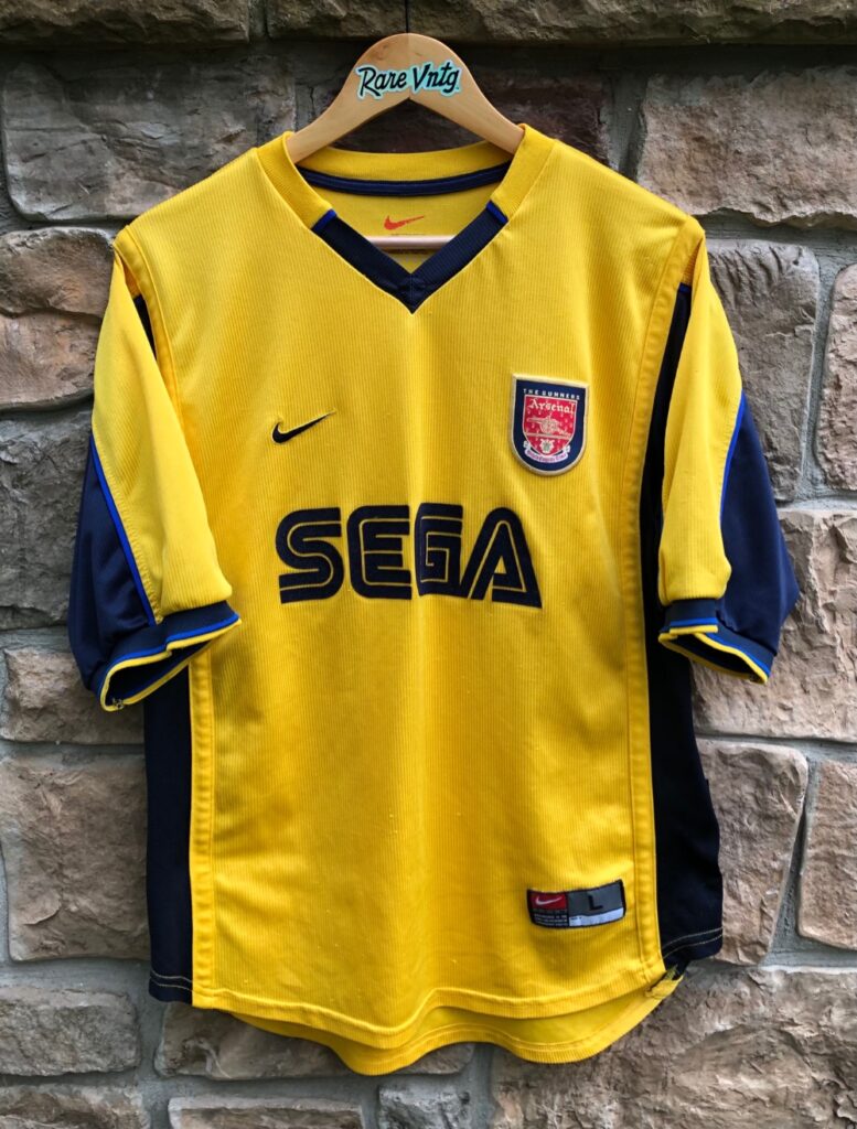 1999 Arsenal Gunners Nike Sega Soccer Futball Jersey Size Large – Rare VNTG
