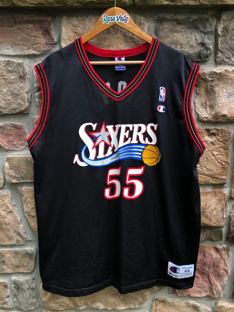 2001 Dikembe Mutombo Philadelphia 76ers Sixers NBA Jersey Size 44 Large ...