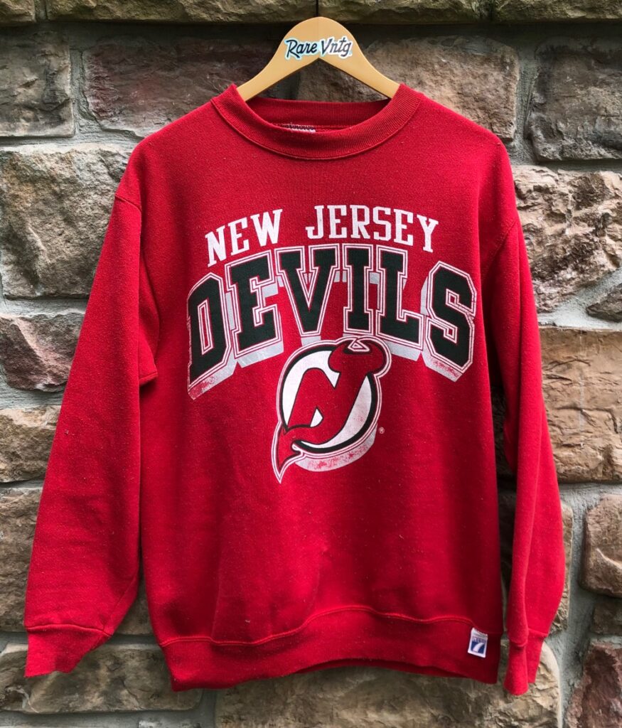 90’s New Jersey Devils Logo 7 NHL Crewneck Sweatshirt Size Medium/Large ...