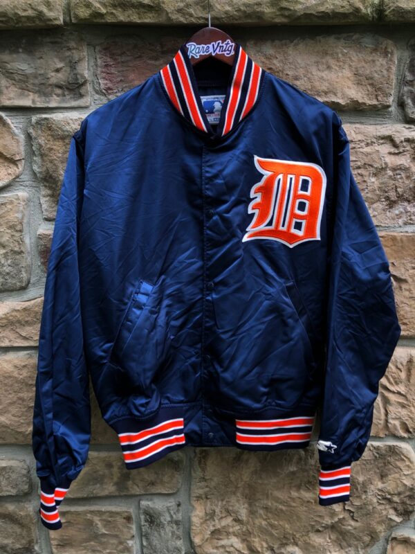 90’s Detroit Tigers Starter Satin MLB Bomber Jacket Size Large – Rare VNTG