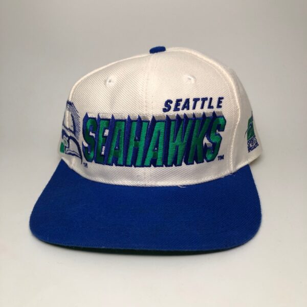 90’s Seattle Seahawks Logo Athletic Shadow NFL Snapback Hat – Rare VNTG
