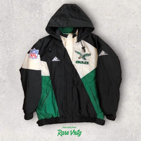 90’s Philadelphia Eagles Apex One NFL Winter Jacket Size Medium – Rare VNTG