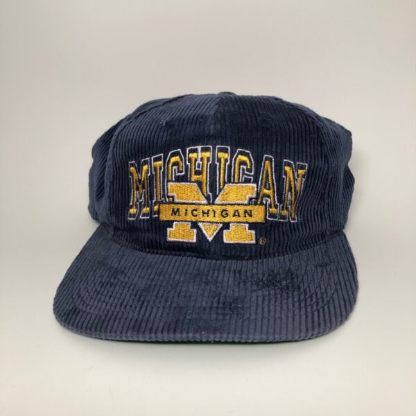 90’s University of Michigan Wolverines Corduroy NCAA Snapback Hat ...