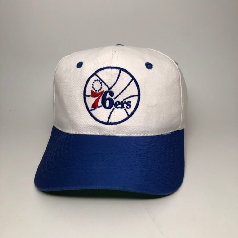 90’s Philadelphia 76ers Sixers Edge Plain Logo NBA Snapback Hat – Rare VNTG