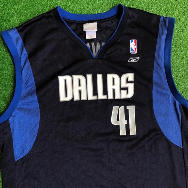 2002 Dirk Nowitzki Dallas Mavericks Reebok NBA Jersey Size XL – Rare VNTG