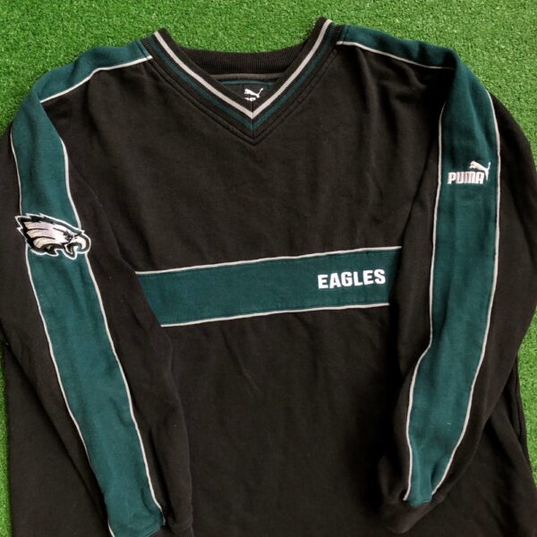 90’s Philadelphia Eagles Puma NFL Crewneck Sweatshirt Size Large – Rare ...