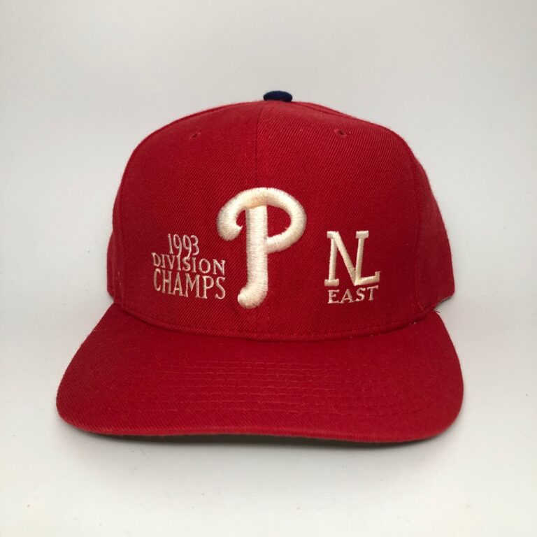 1993 Philadelphia Phillies NL East Champs Red New Era MLB Snapback Hat ...