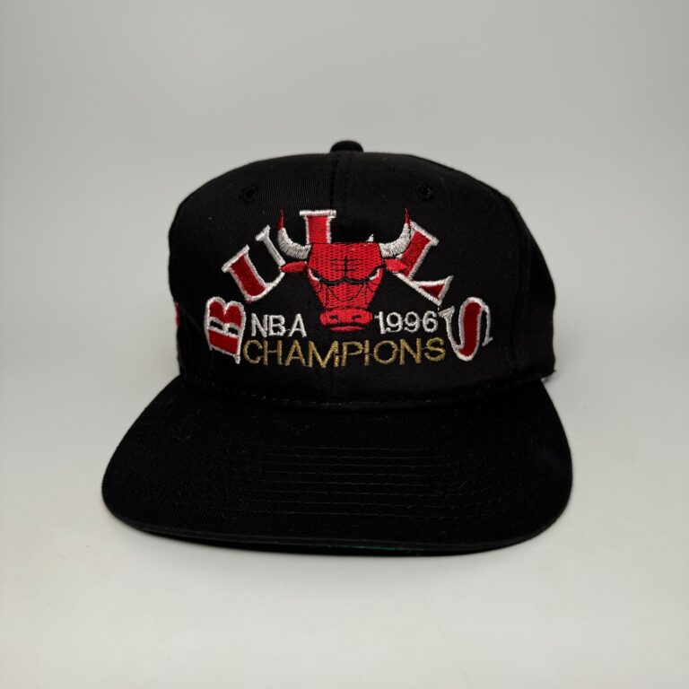 1996 Chicago Bulls NBA Champions Strapback Hat – Rare VNTG
