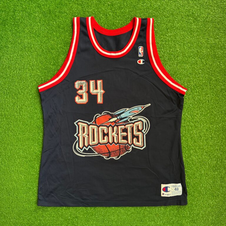 90’s Hakeem Olajuwon Houston Rockets Blue Champion NBA Jersey Size 48 ...